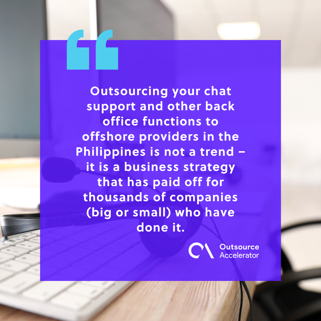 Advantages of outsourcing chat support functions | Outsource Accelerator