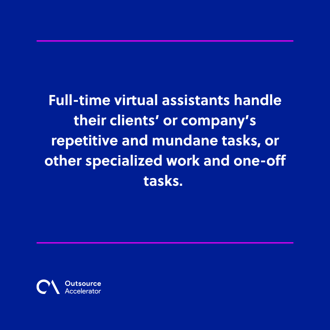 Full-time virtual assistant | Outsourcing Glossary | Outsource Accelerator