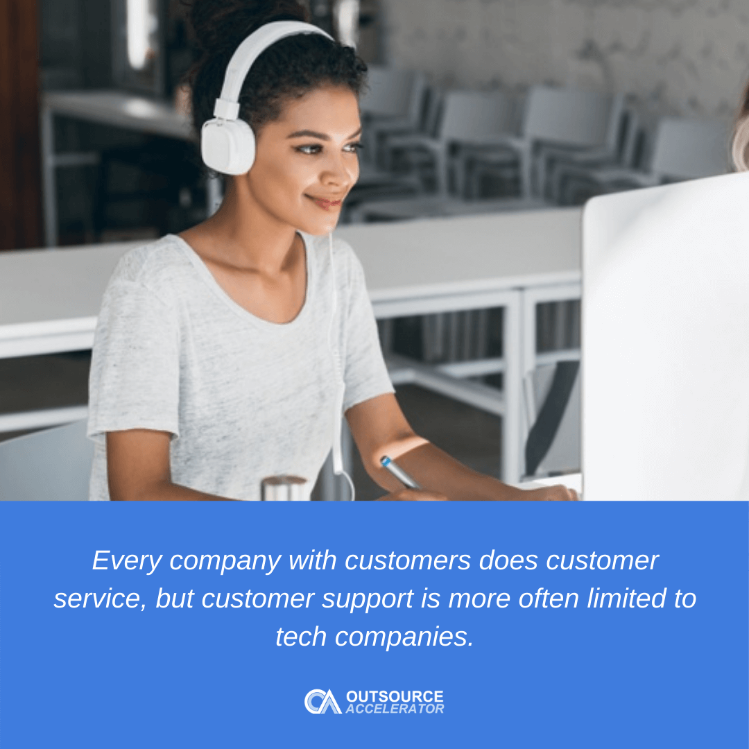 Customer support and customer service differences | Outsource Accelerator