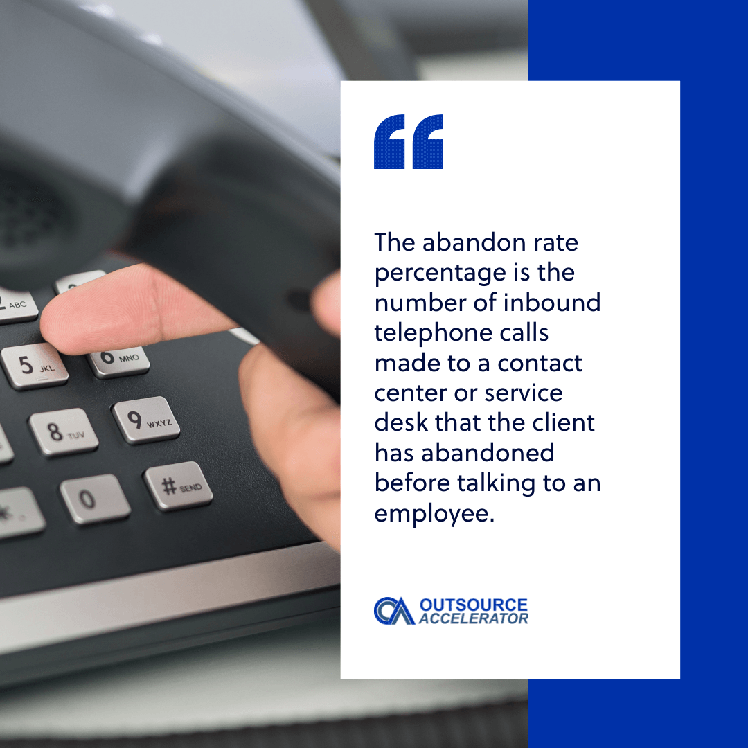 Abandon Rate Percentage | Outsourcing Glossary | Outsource Accelerator