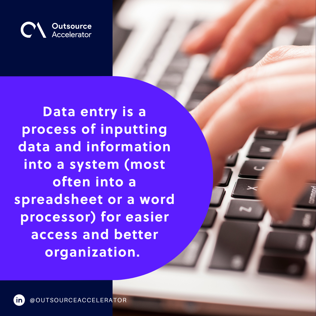 Data entry work for virtual assistants | Outsource Accelerator