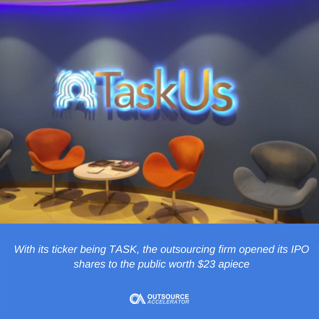 TaskUs went public: IPO shares at $23 each | Outsource Accelerator