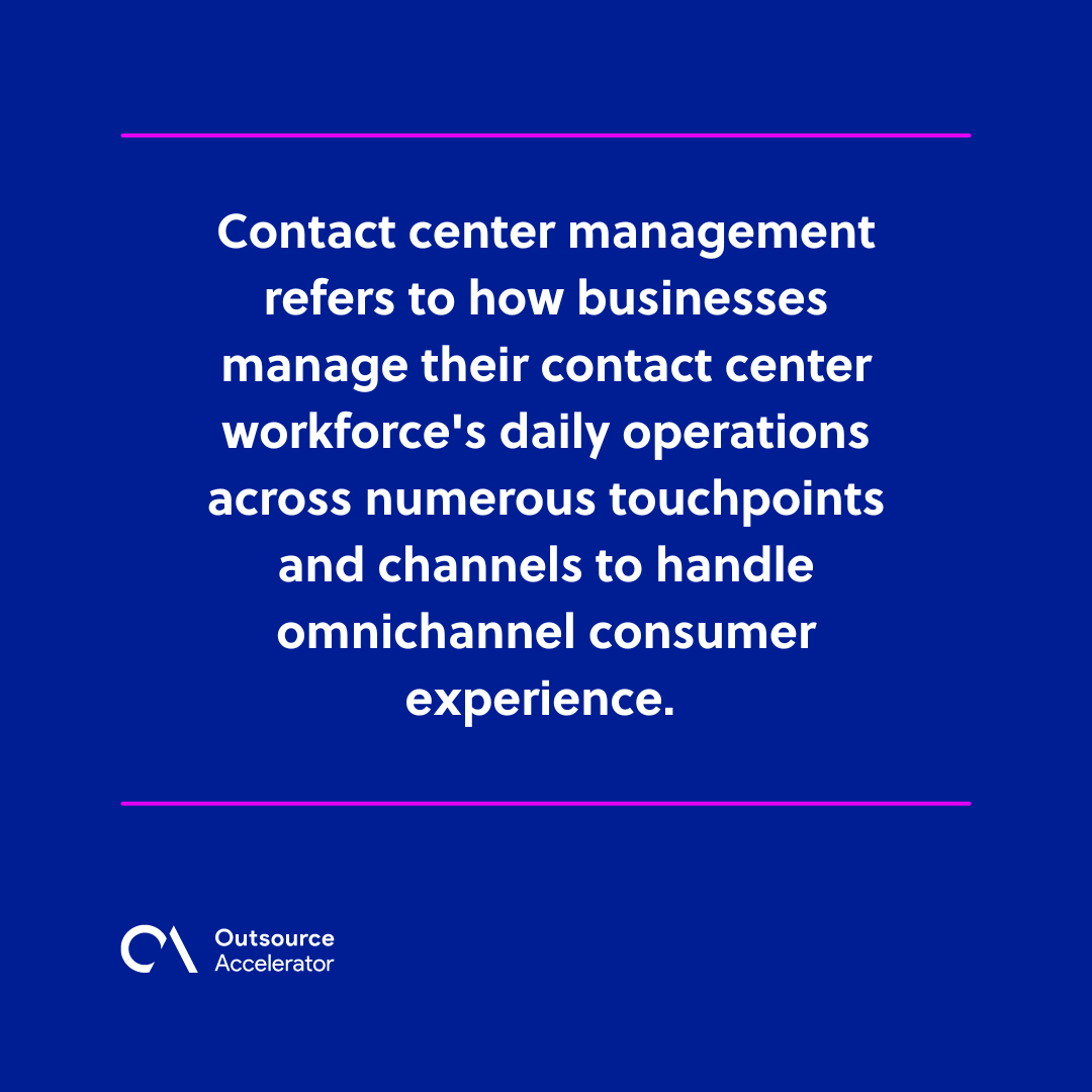 Contact Center Management | Outsourcing Glossary | Outsource Accelerator
