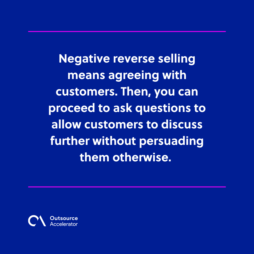 Negative reverse selling: Get ready to gear up your sales techniques ...