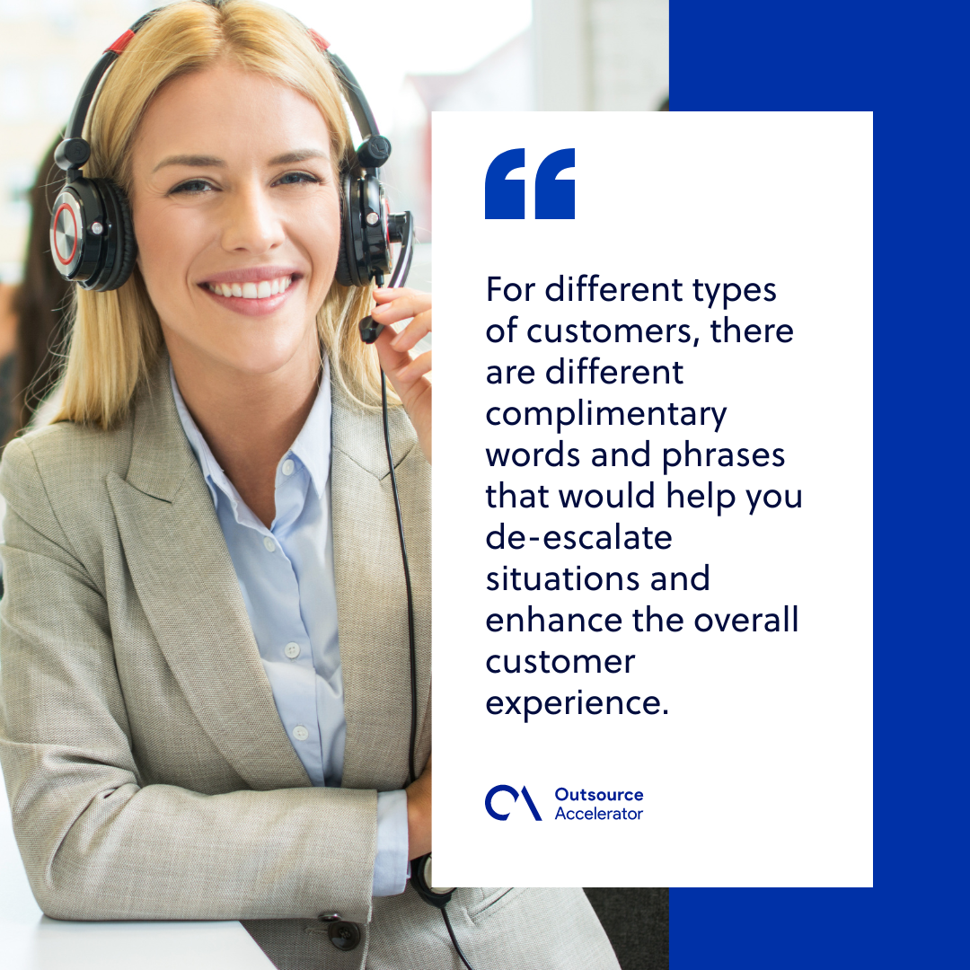 How complimentary words influence customer service | Outsource Accelerator