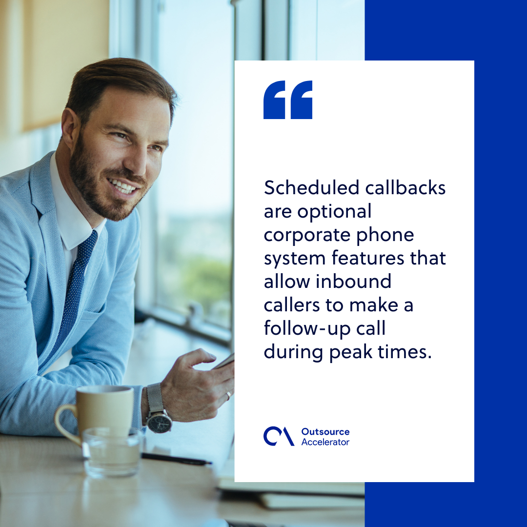 Scheduled callback | Outsourcing Glossary | Outsource Accelerator