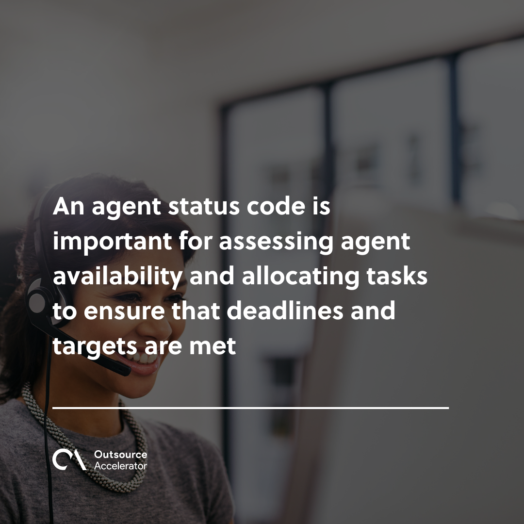 Agent status code | Outsourcing Glossary | Outsource Accelerator