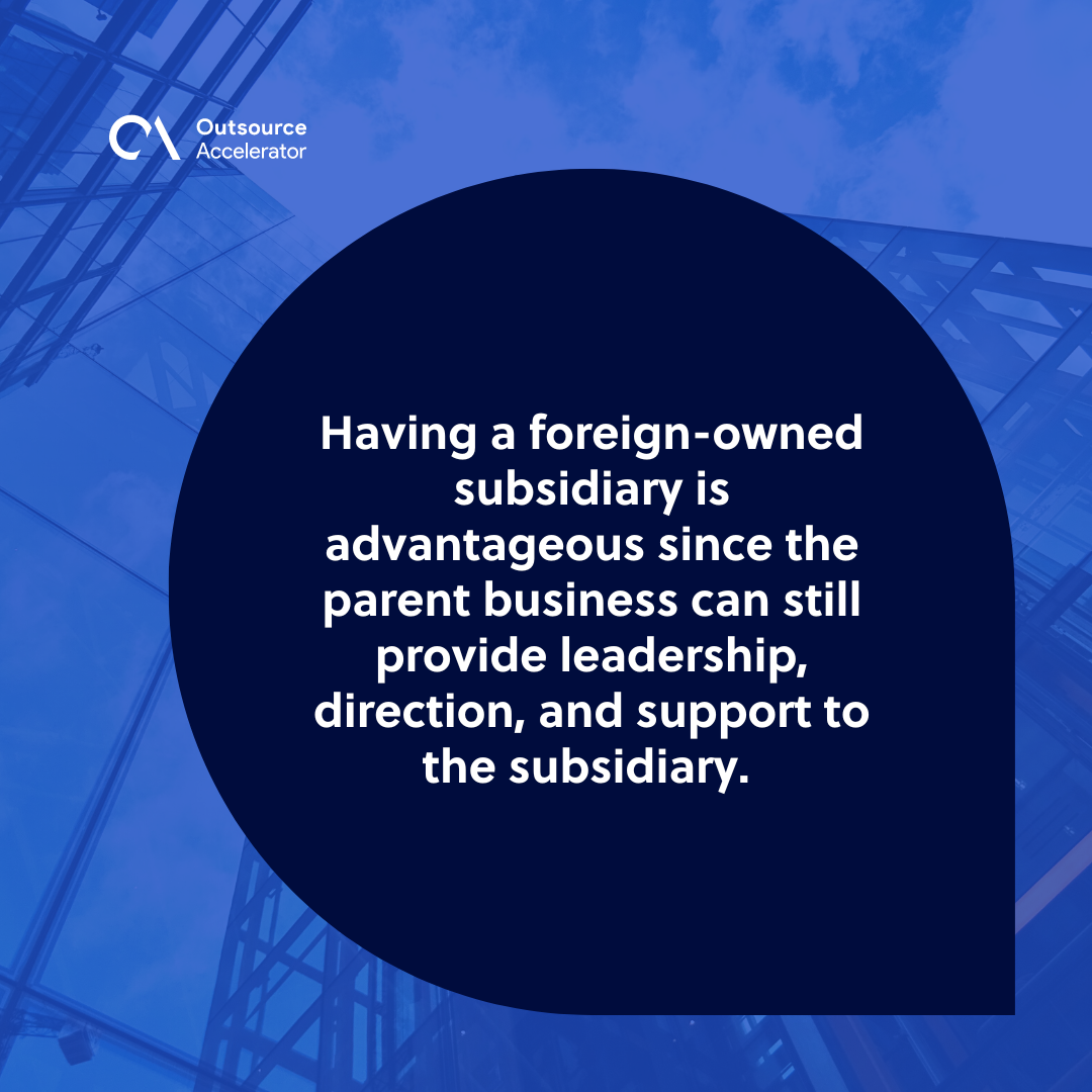Foreign subsidiary | Outsourcing Glossary | Outsource Accelerator