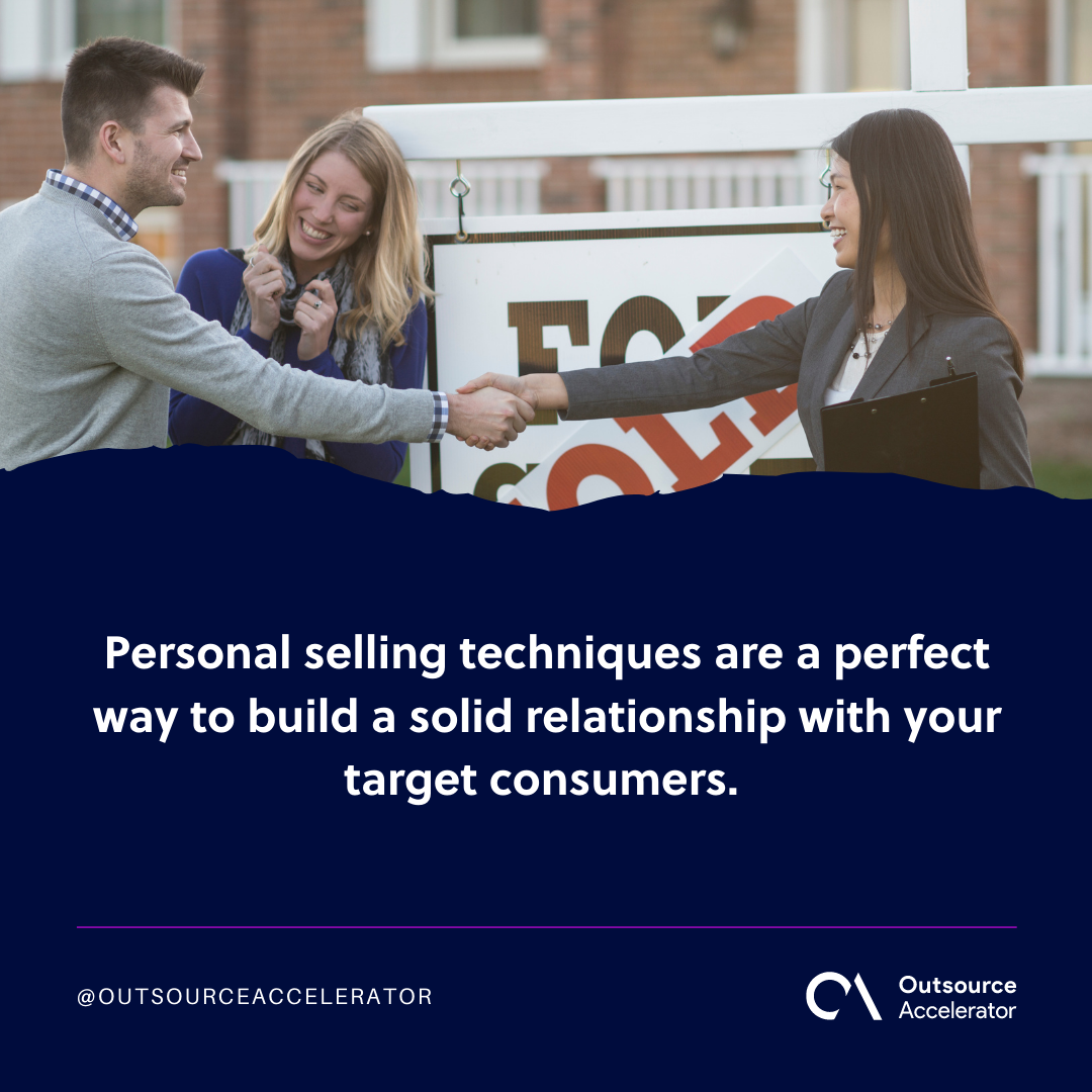 6 personal selling techniques to bring your A-game in sales | Outsource ...