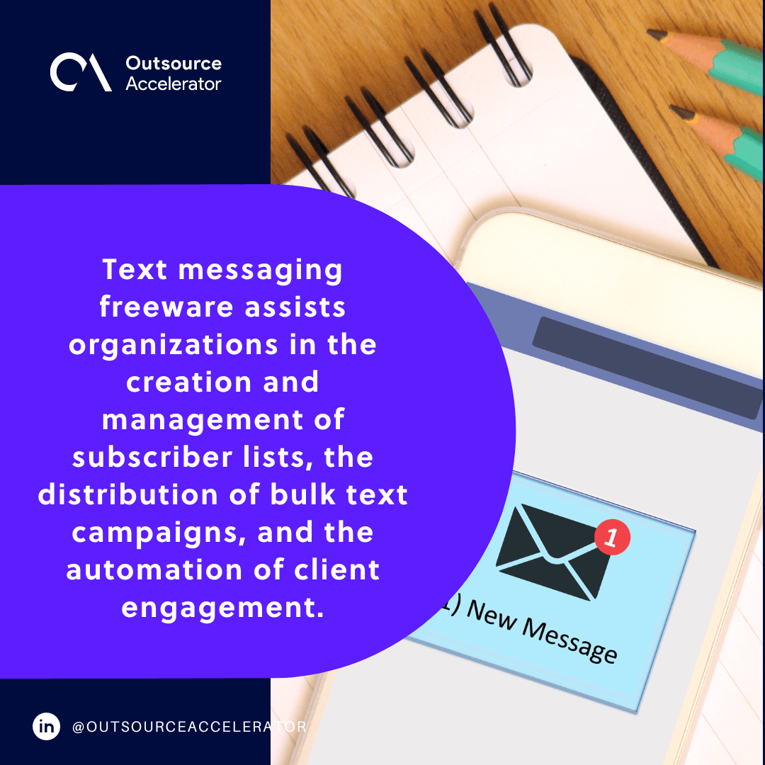 Text messaging freeware | Outsourcing Glossary | Outsource Accelerator
