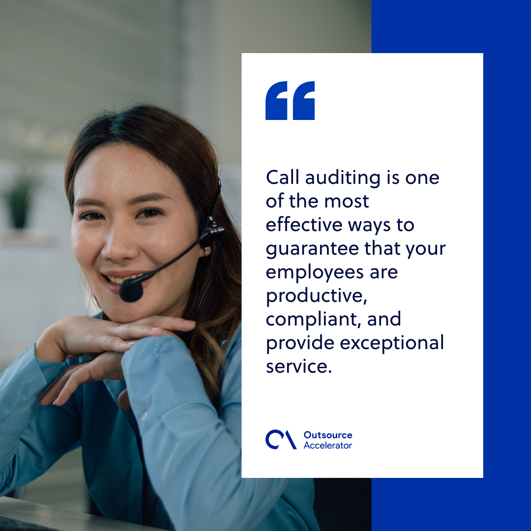 Call auditing | Outsourcing Glossary | Outsource Accelerator Call auditing | Outsourcing Glossary | Outsource Accelerator