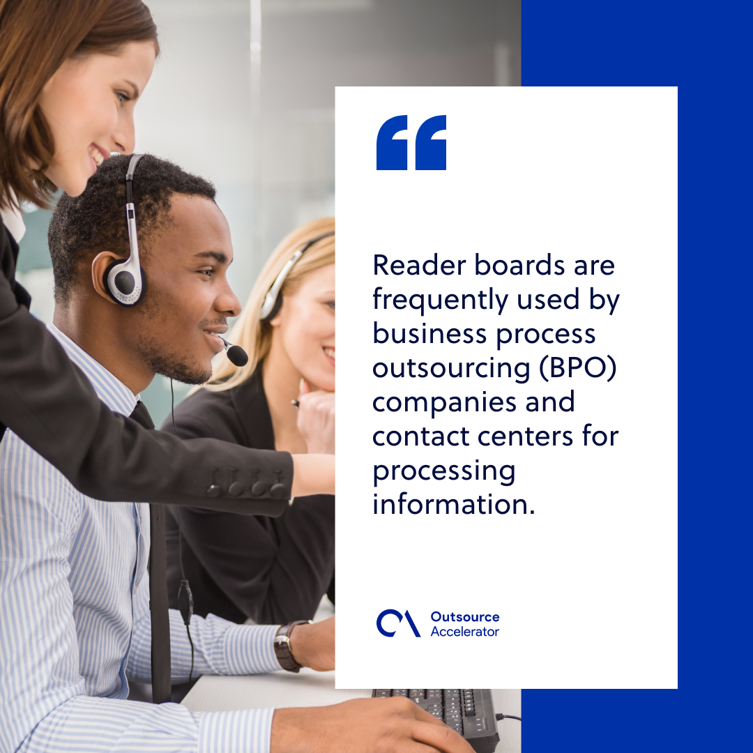 Reader board | Outsourcing Glossary | Outsource Accelerator