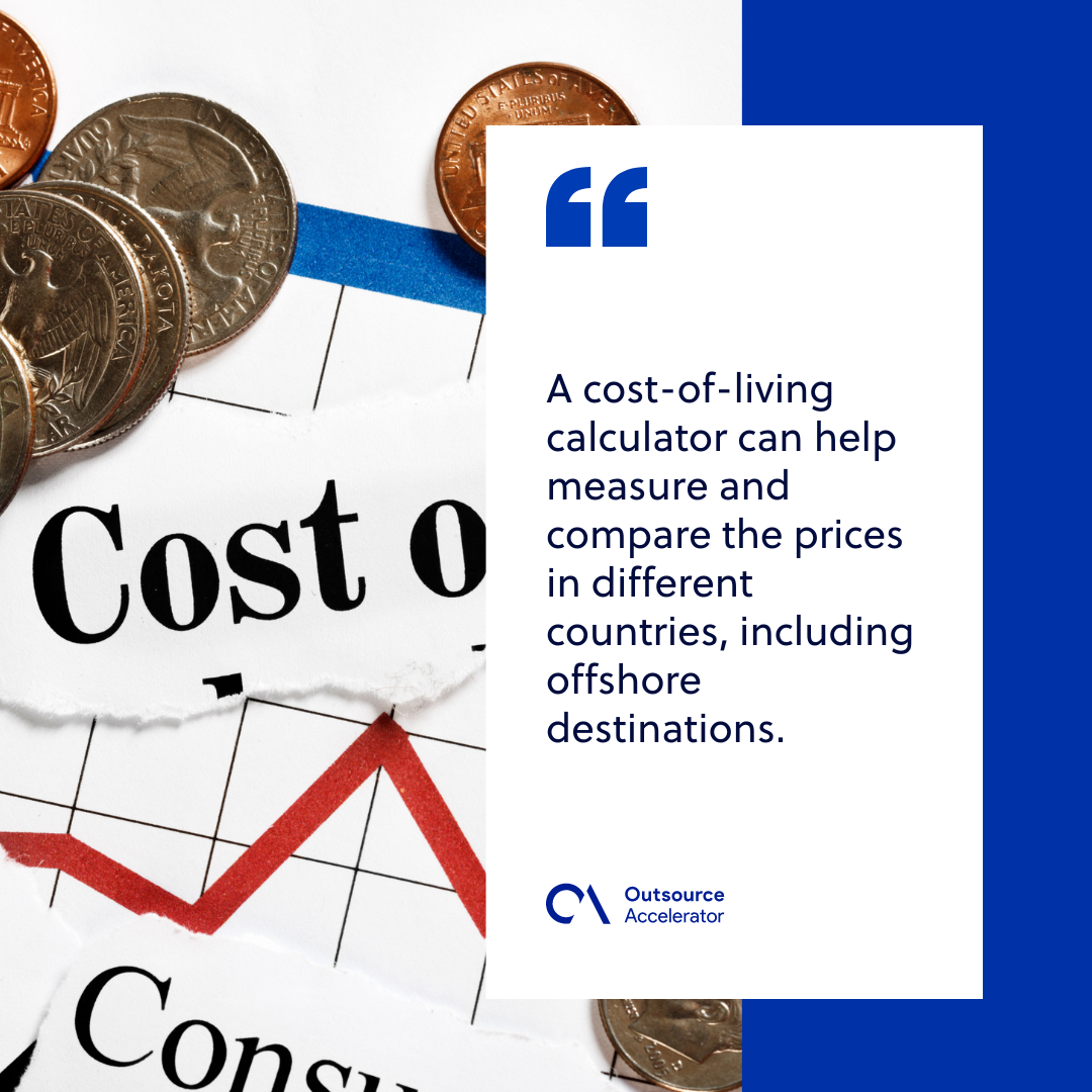 The cost of living in top offshoring destinations, ranked | Outsource ...