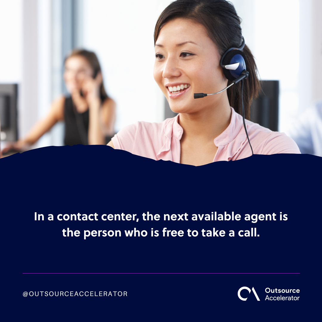Next available agent | Outsourcing Glossary | Outsource Accelerator