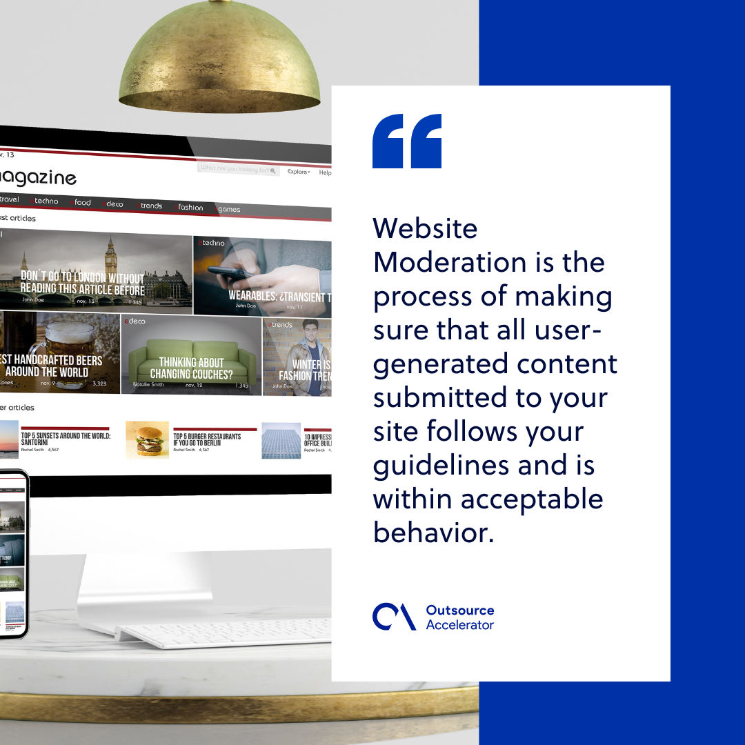 5 types of website moderation you must be aware of | Outsource Accelerator
