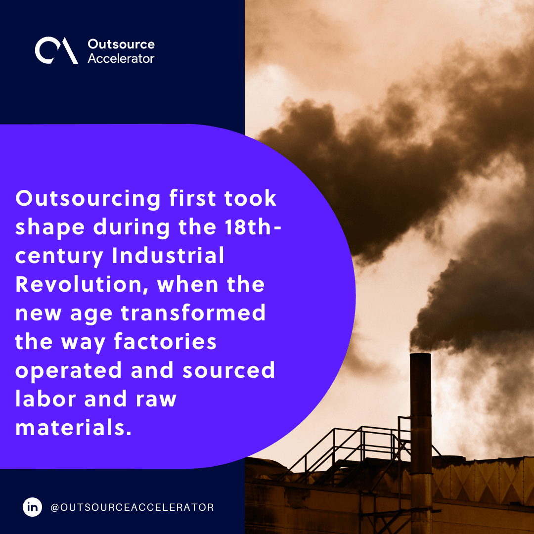 History of outsourcing: From the 18th century to the modern times ...
