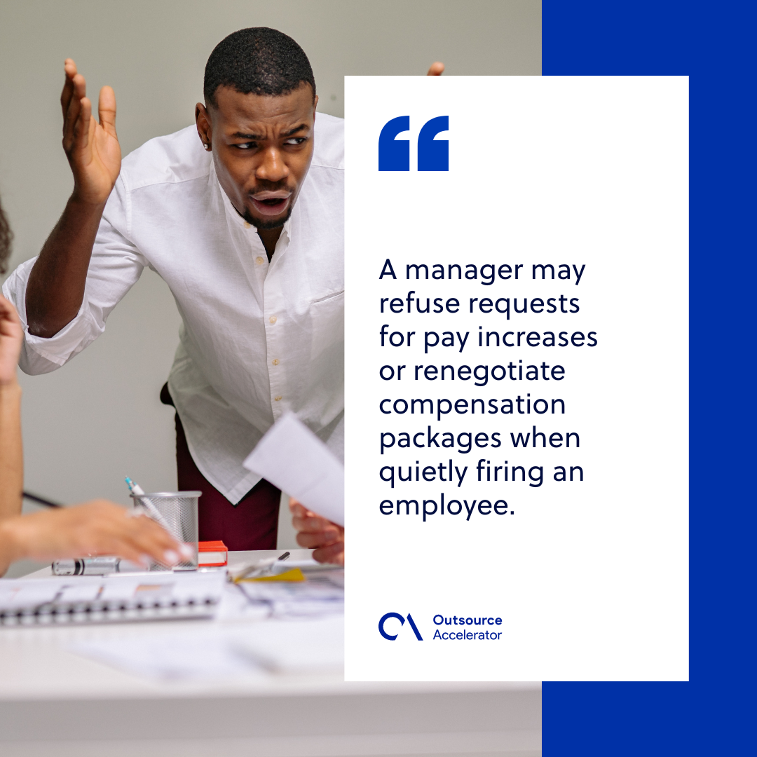 Signs of quiet firing in the workplace | Outsource Accelerator