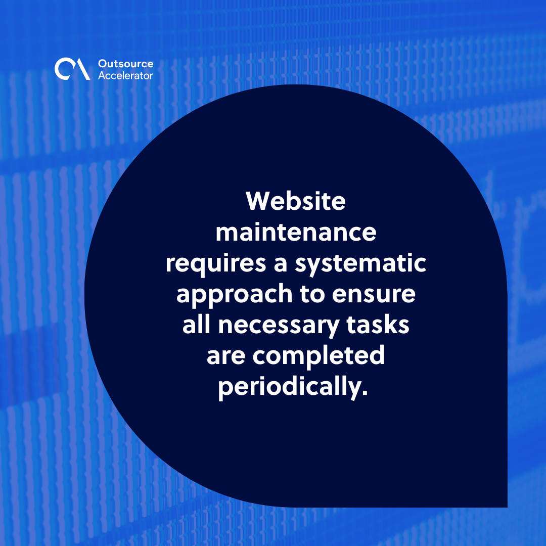 Why do you need website maintenance services? | Outsource Accelerator