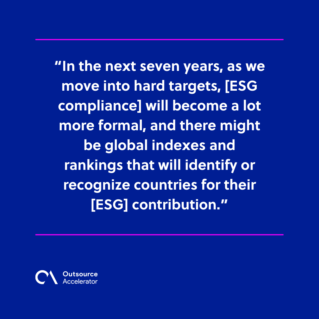 ESG compliance: Introduction, benefits, and implementation | Outsource ...