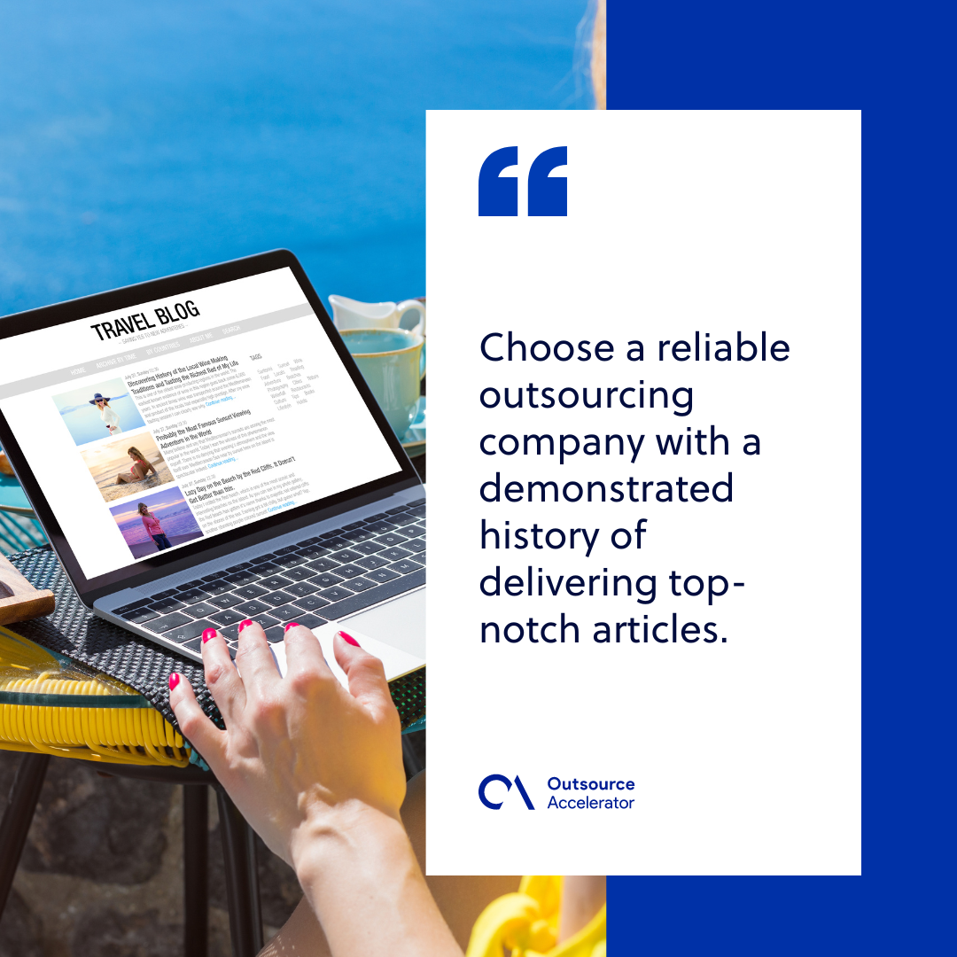 Outsourcing article creation: Benefits and best practices | Outsource Accelerator