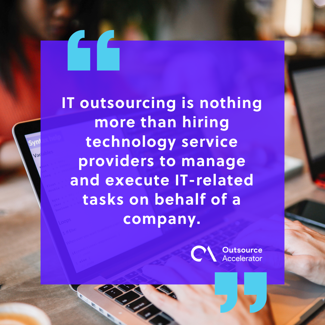 5 key areas of IT outsourcing services