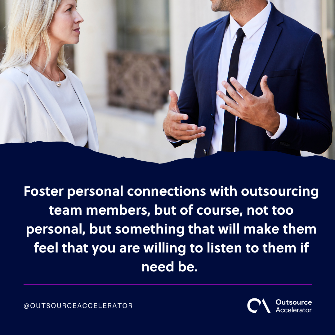 How to ensure continuous communication in outsourced projects