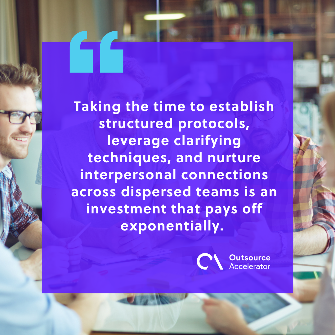 How to ensure continuous communication in outsourced projects