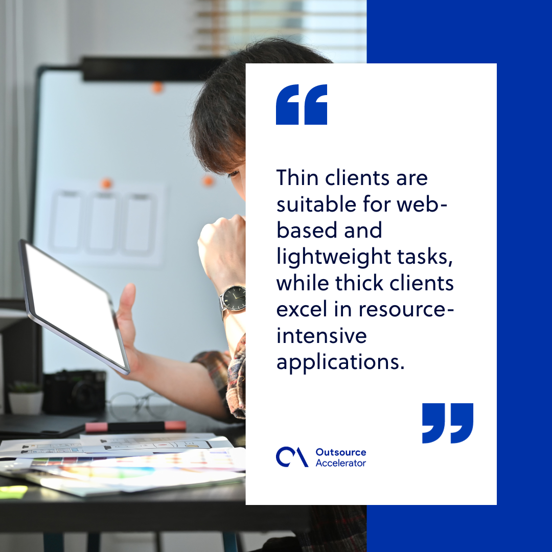 Thin client vs. Thick client: What's the difference? | Outsource ...