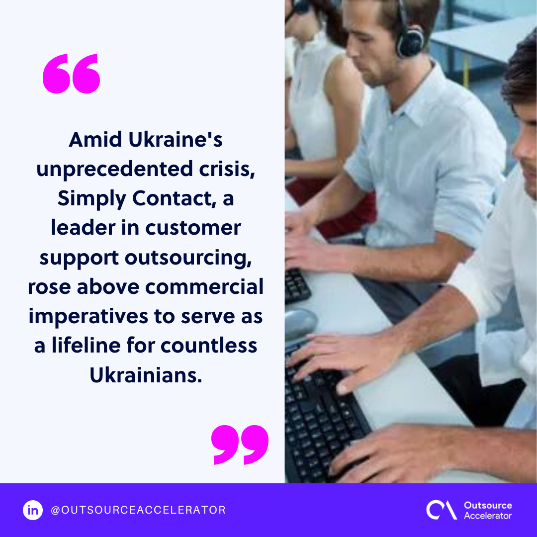 Outsourcing Impact Review: Ukraine Contact Centers by Simply Contact | Outsource Accelerator