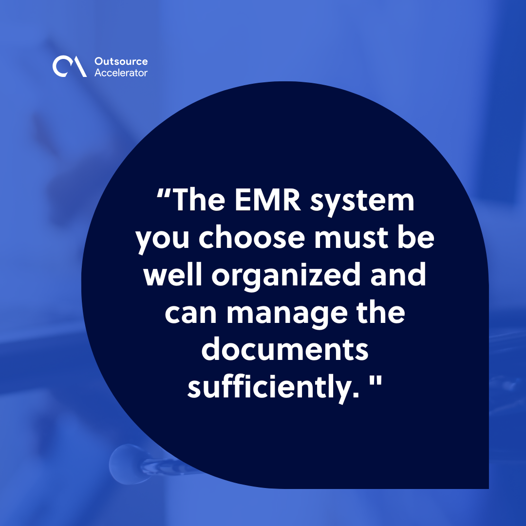 Top 10 features of EMR software | Outsource Accelerator