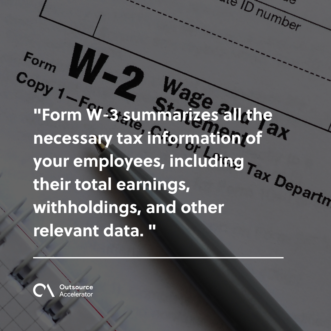 What is a Form W-3? | Outsource Accelerator