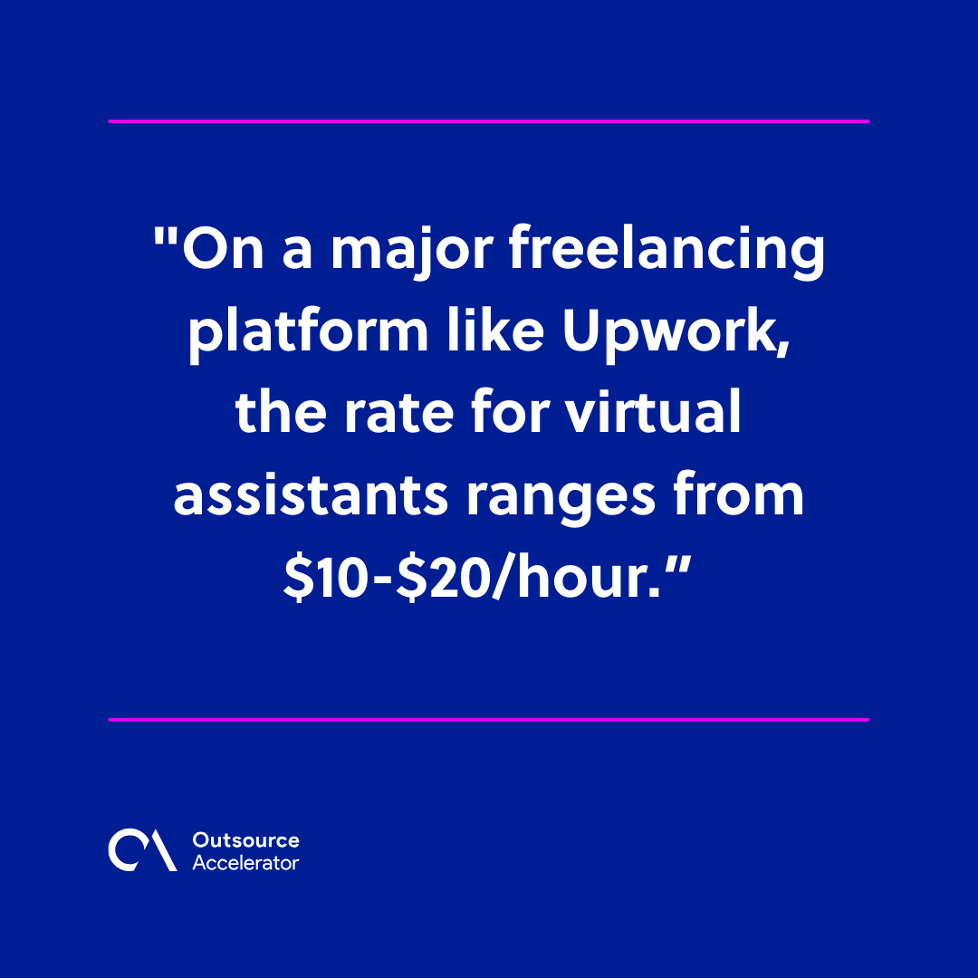 What is the cost of hiring a virtual assistant? | Outsource Accelerator