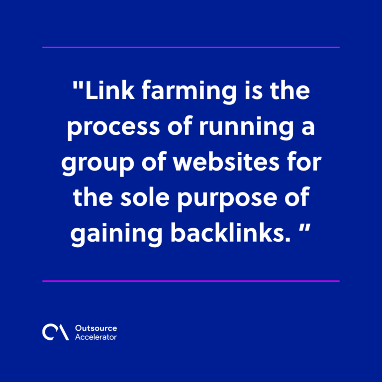 Understanding the dangers of link farming | Outsource Accelerator