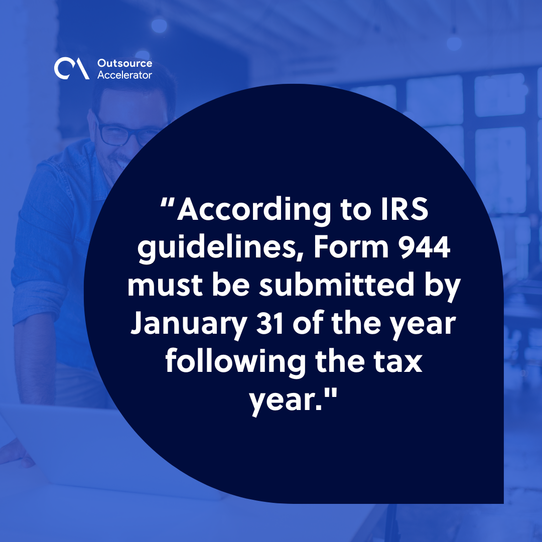 IRS Form 944: Definition and filing process | Outsource Accelerator
