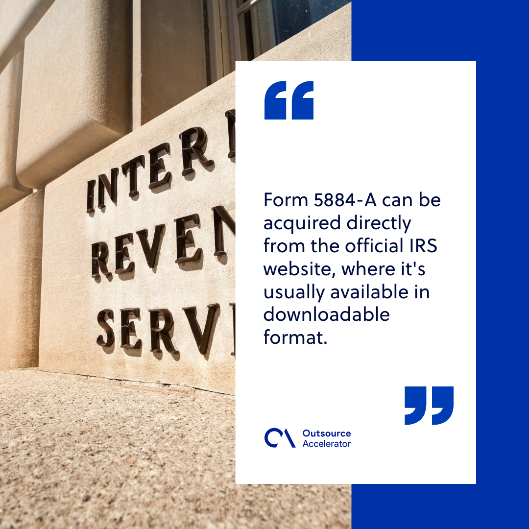 Form 5884-A and how to file it | Outsource Accelerator