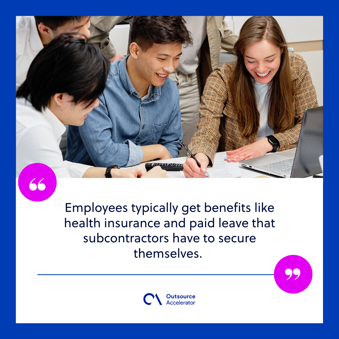 Subcontractor vs. Employee: Differences explained | Outsource Accelerator