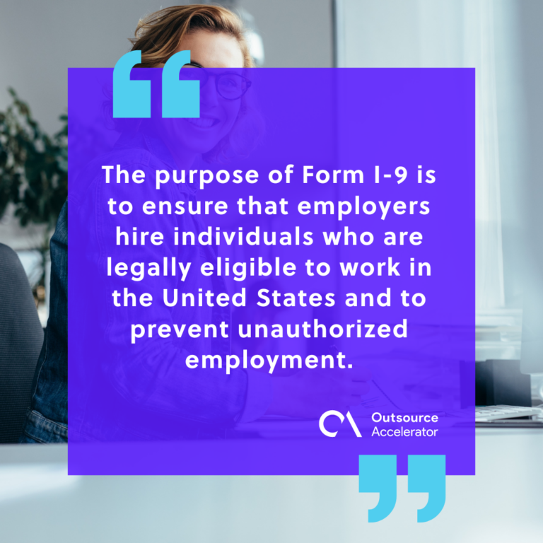 Form I-9 filing process | Outsource Accelerator