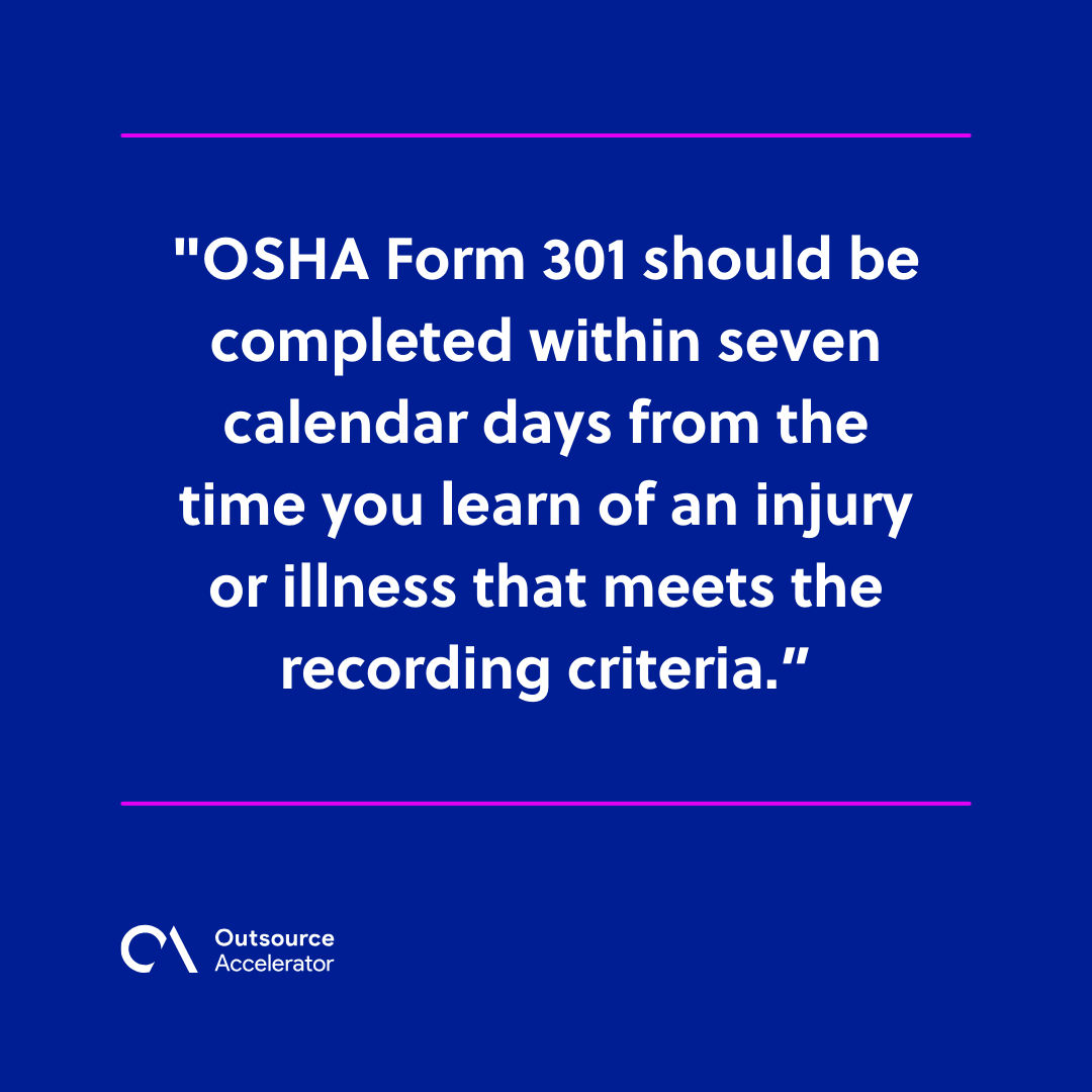 Understanding OSHA Form 301 | Outsource Accelerator