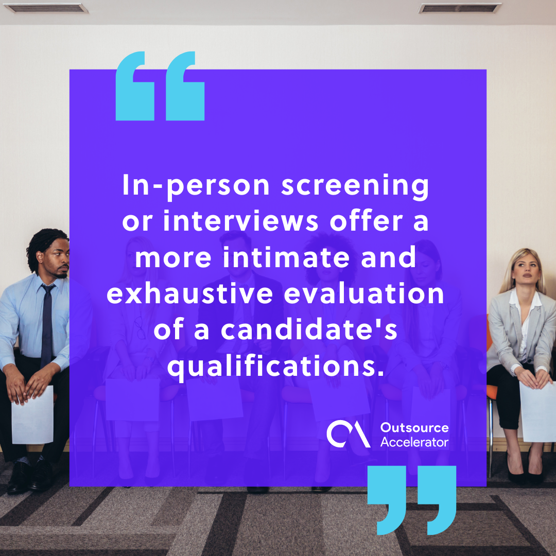10 popular screening methods in candidate hiring | Outsource Accelerator