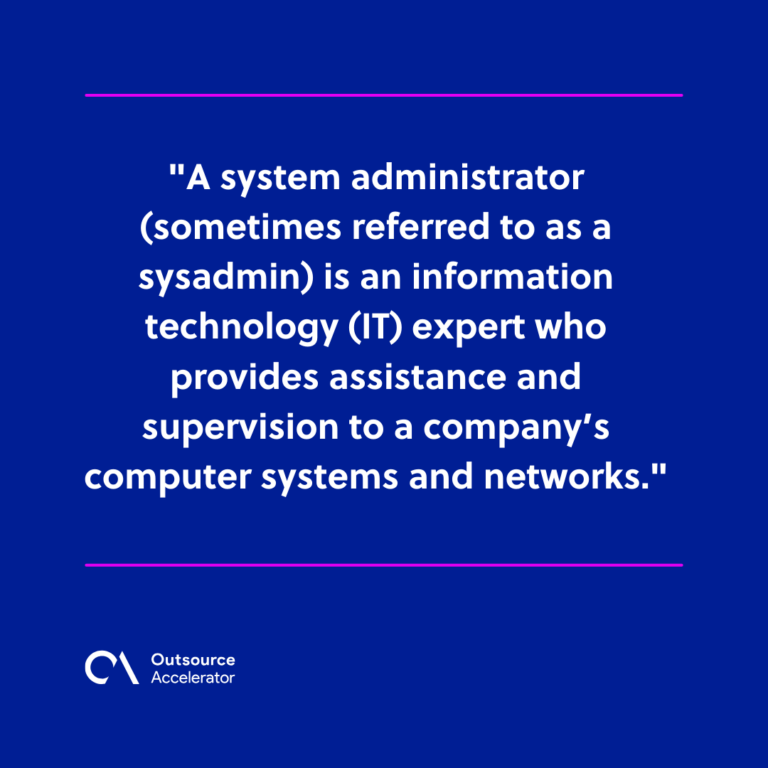 System administrator: Roles, skills, and benefits | Outsource Accelerator