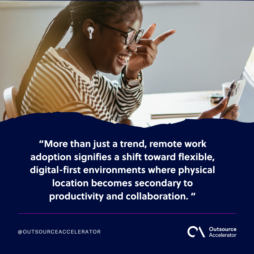 The essentials of remote work adoption: Factors, benefits, and implementation tips | Outsource ...