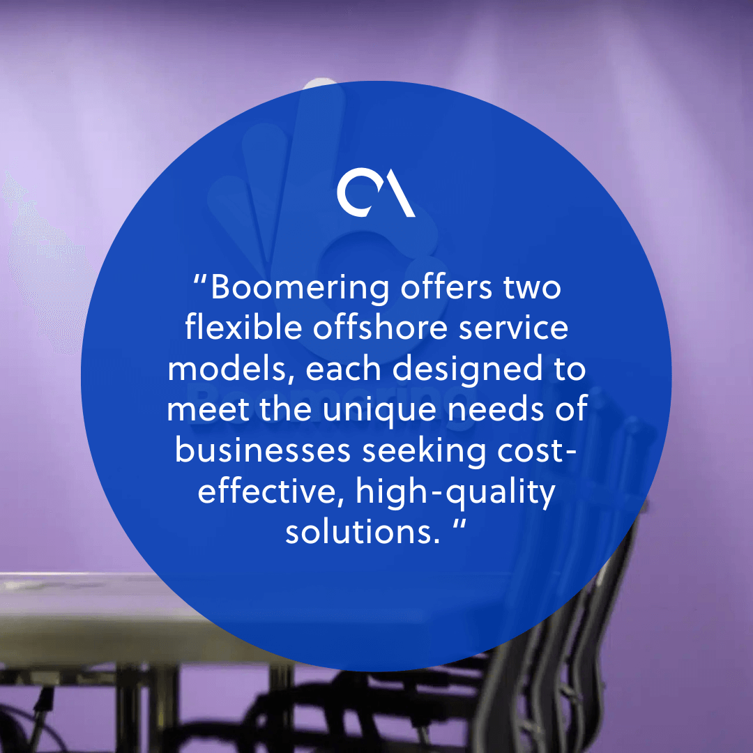 Fulfill your business needs with Boomering's offshore service models | Outsource Accelerator