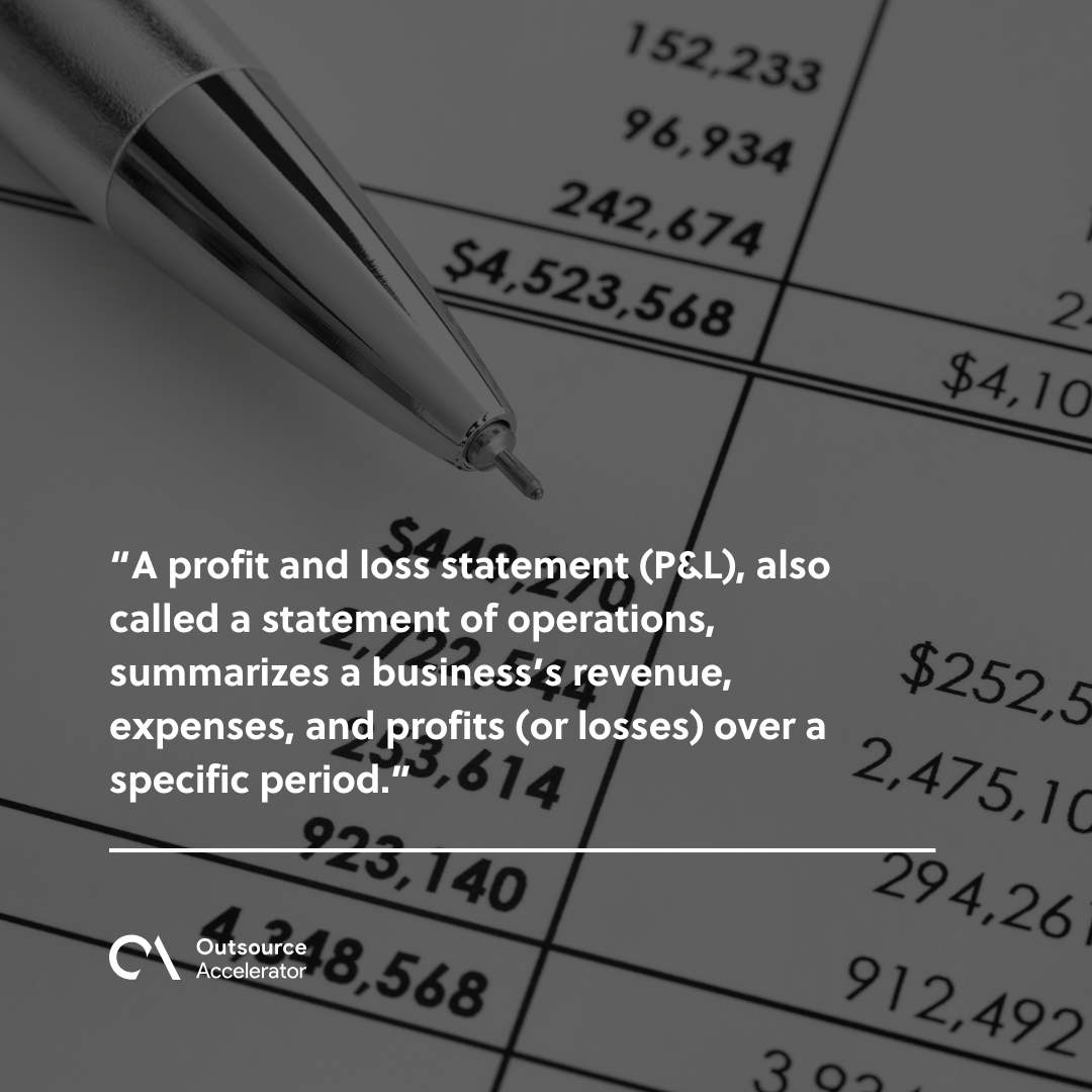 A quick guide to the profit and loss statement (P&L) | Outsource ...
