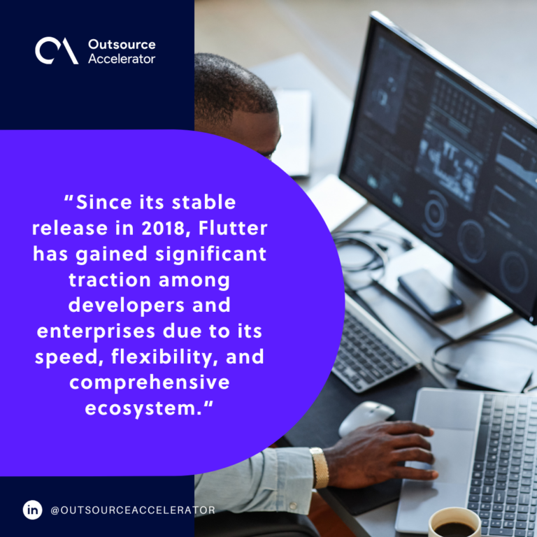 Flutter development and its rising popularity | Outsource Accelerator