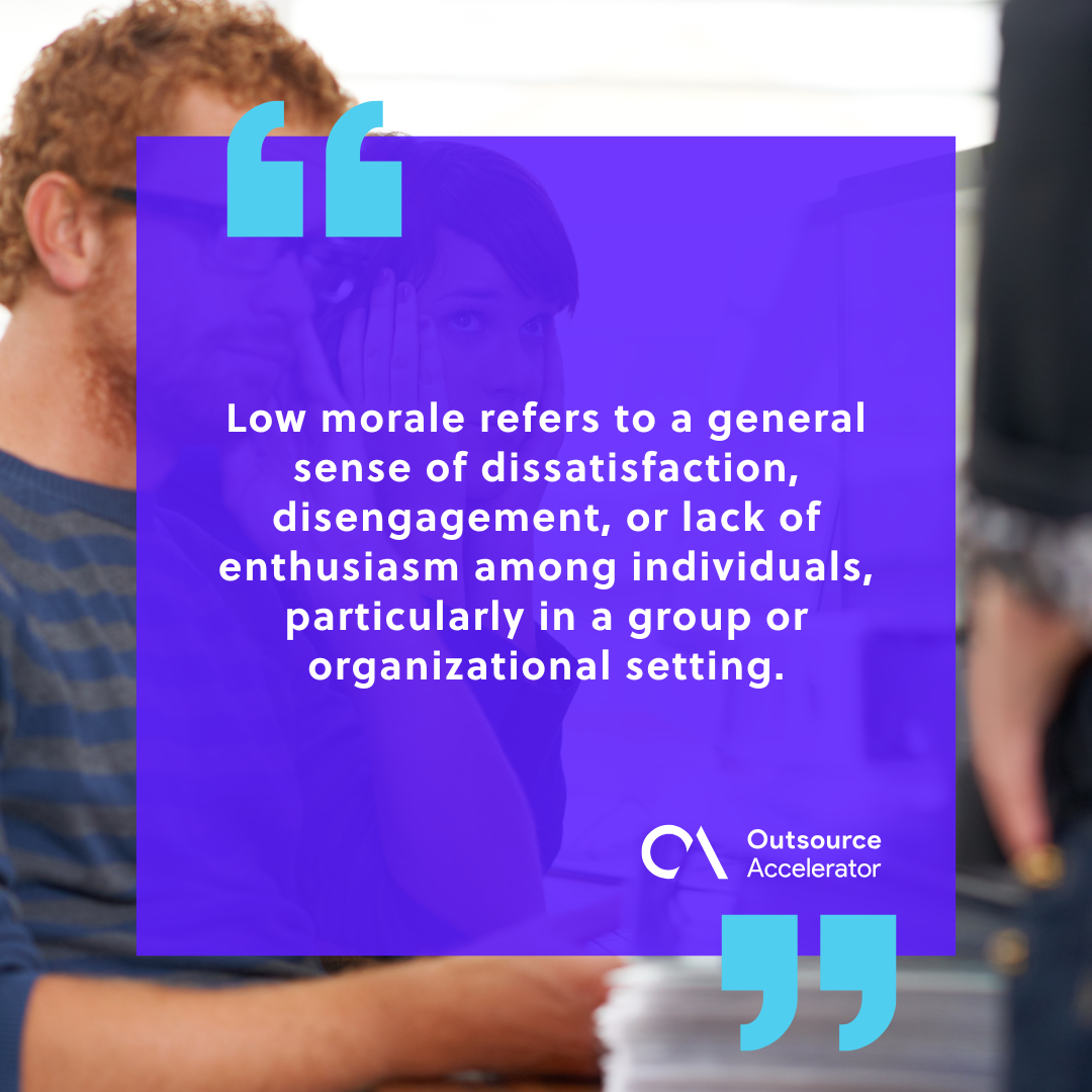 Low morale meaning: Signs, causes, and impact on the workplace ...
