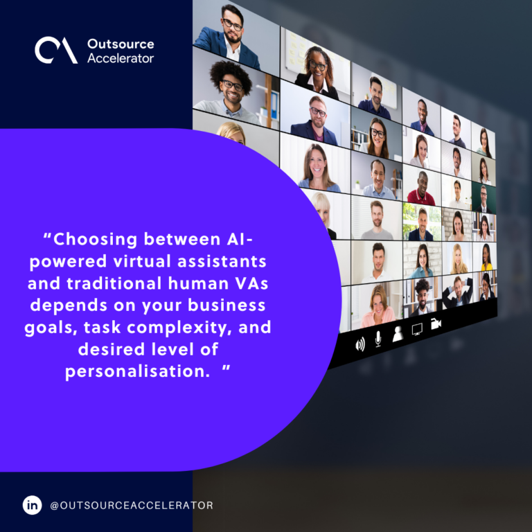 AI-powered virtual assistants vs. Traditional human VAs | Outsource Accelerator