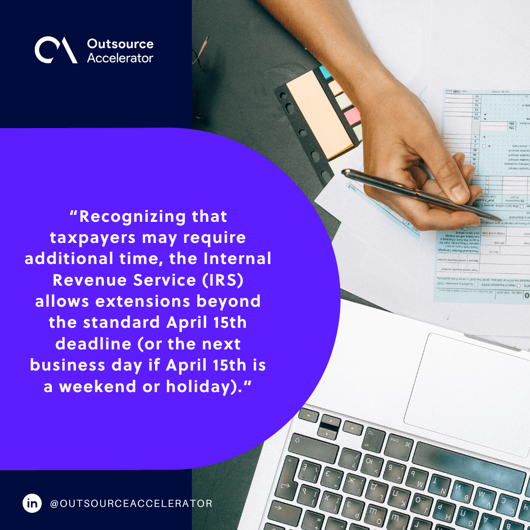 Deadline for income tax returns with approved extensions | Outsource ...